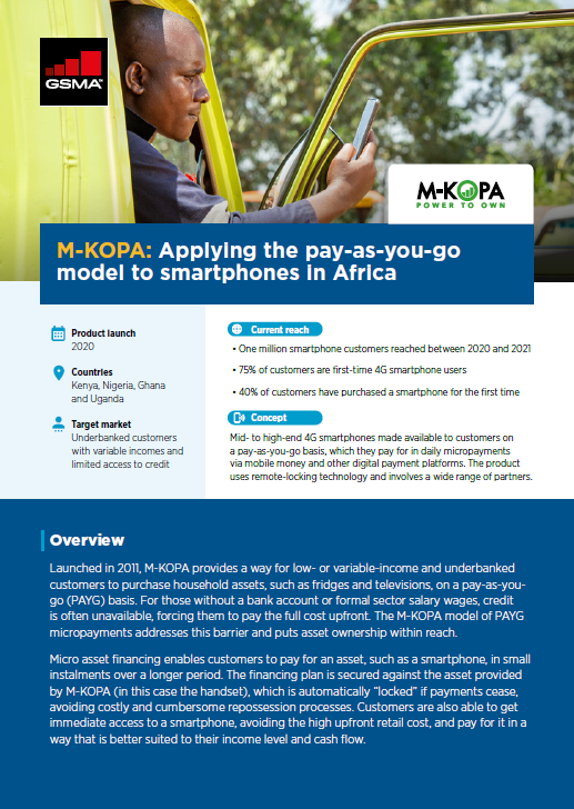 M-KOPA: Applying the pay-as-you-go model to smartphones in Africa | Mobile for Development