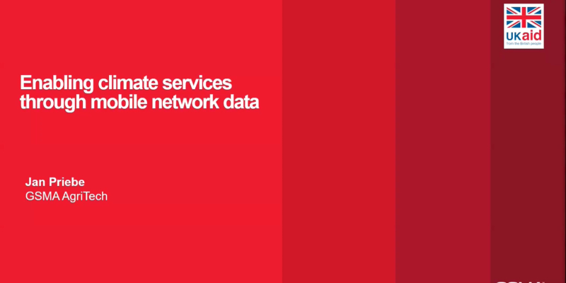 Webinar Enabling Climate Services Through Mobile Network Operator Data Mobile For Development