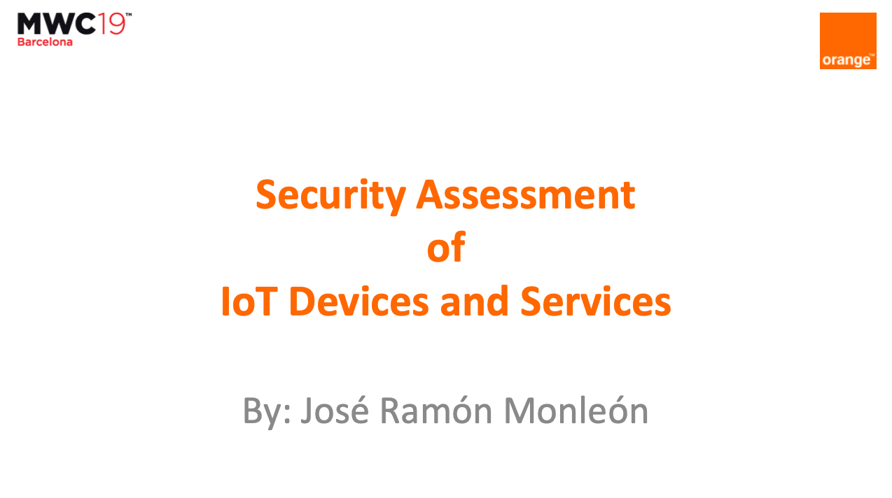 MWC Presentations: IoT Security | Internet of Things