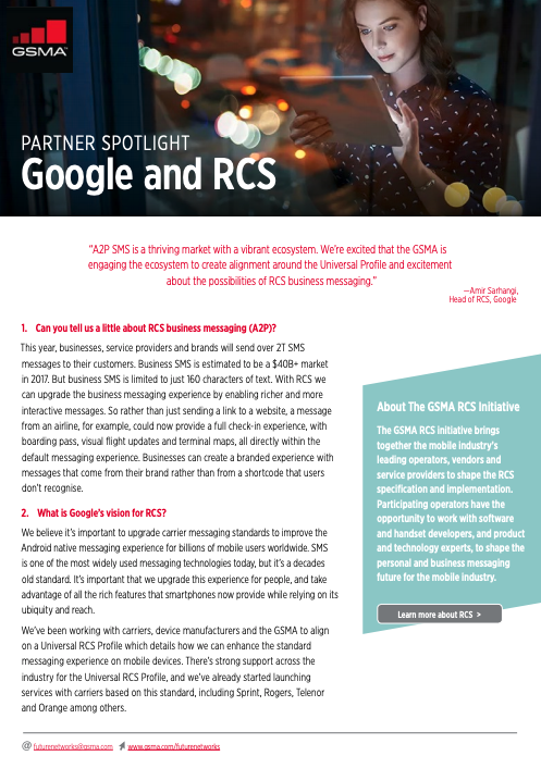 PARTNER SPOTLIGHT: Google and RCS - Networks