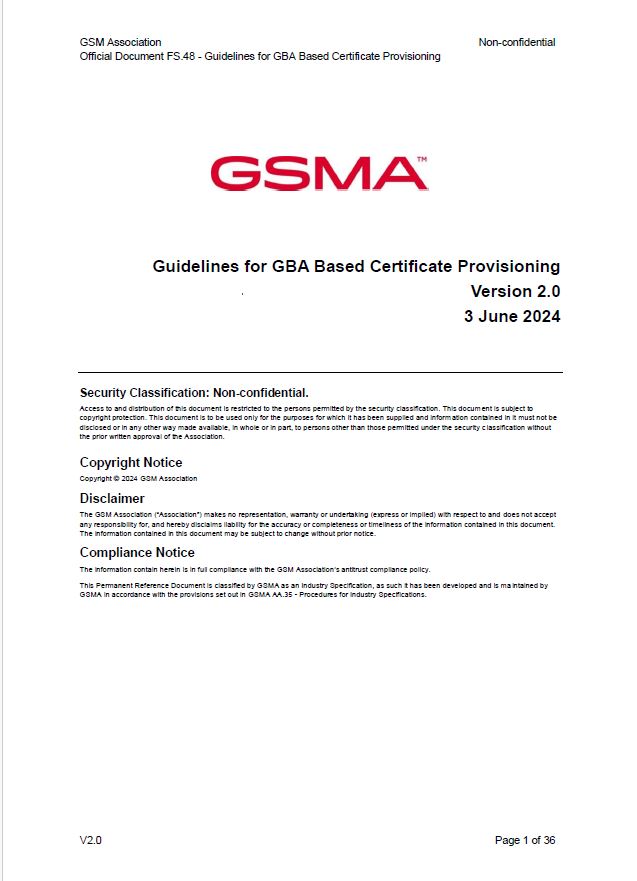FS. 48 Guidelines for GBA Based Certificate Provisioning Version 2 ...